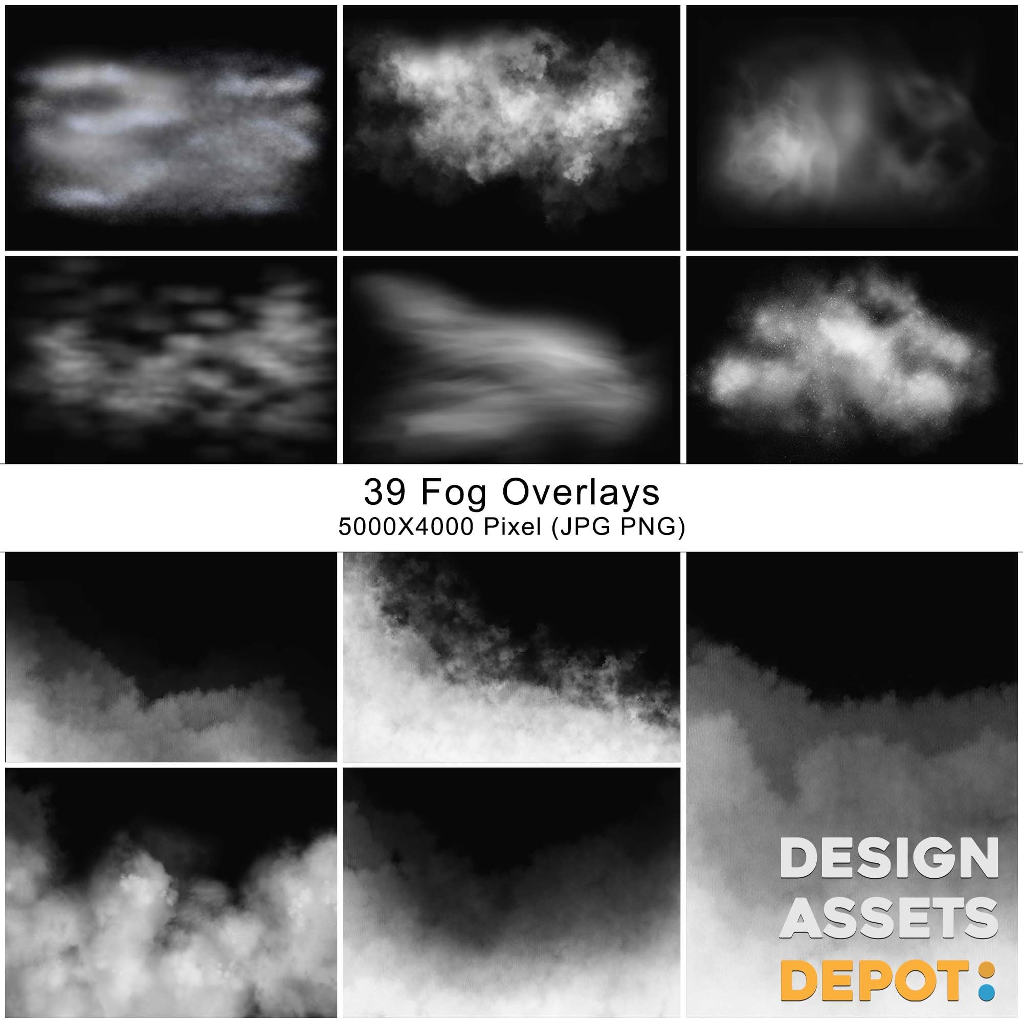 39 Fog Overlays for Photoshop | High Resolution | Mist, Smoke, Foggy ...