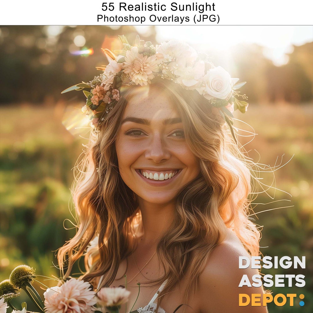 Realistic Sunlight Photoshop Overlays | 55 Unique Designs | Perfect for ...