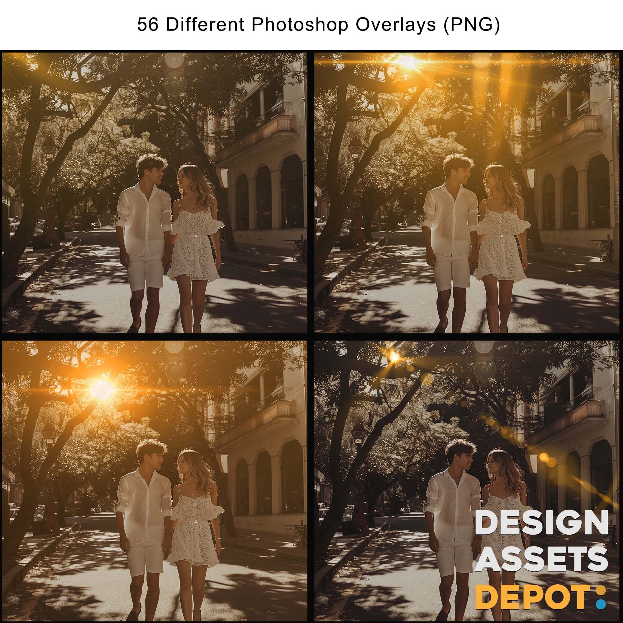Realistic Sunlight Overlays | 56 Natural Sunlight Effects | PNG Format ...