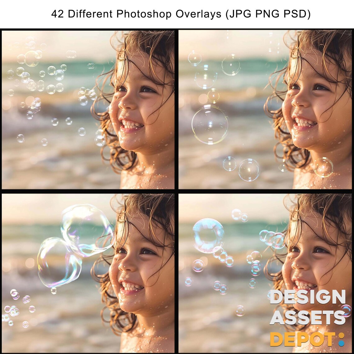 Realistic Bubble Overlays, 42 Overlays, Soap Bubble Overlays, Floating ...