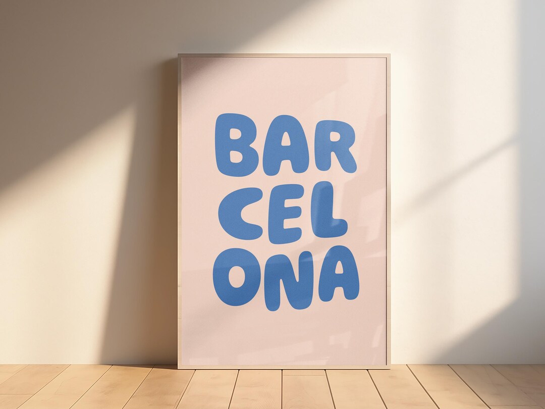 BARCELONA CITY POSTER - City Art, Location Wall Art, Home Wall Decor ...