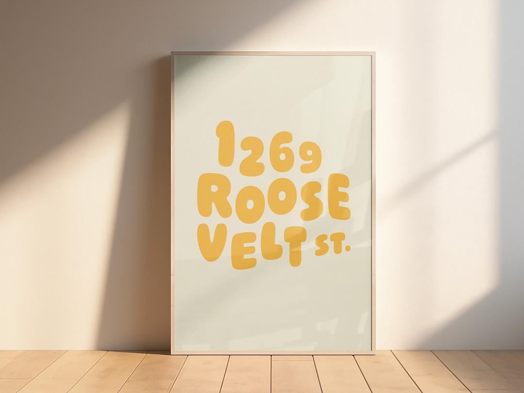 CUSTOM ADDRESS POSTER - Personalized Address, Typography Print ...