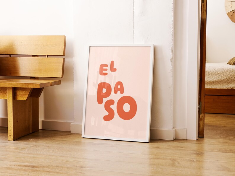 EL PASO POSTER - City Art, Location Wall Art, Home Wall Decor, Office ...