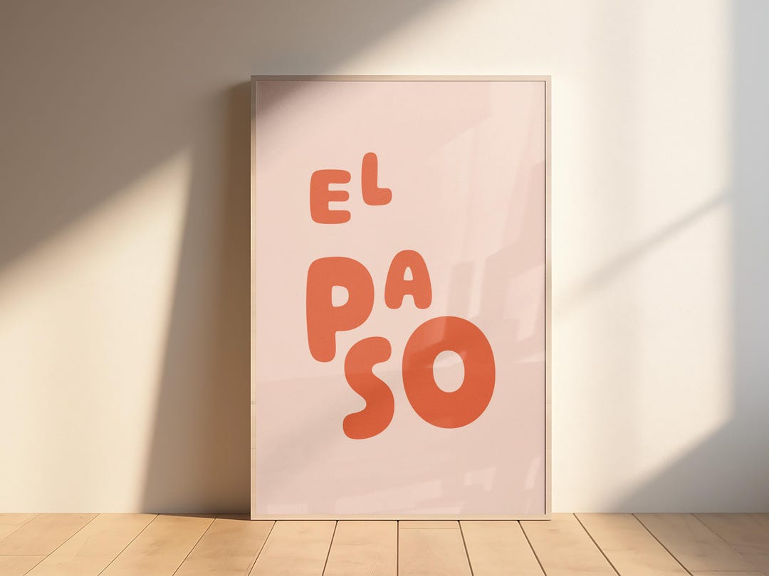 EL PASO POSTER - City Art, Location Wall Art, Home Wall Decor, Office ...