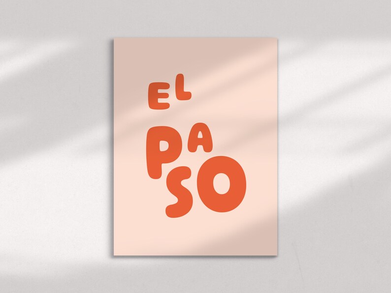 EL PASO POSTER - City Art, Location Wall Art, Home Wall Decor, Office ...