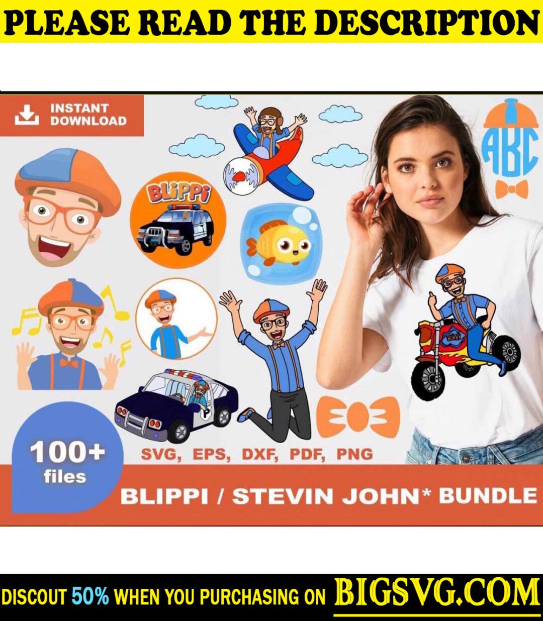 100 Blippi Png Bundle, Happy Birthday Blippi Png, Blippi Sublimation ...