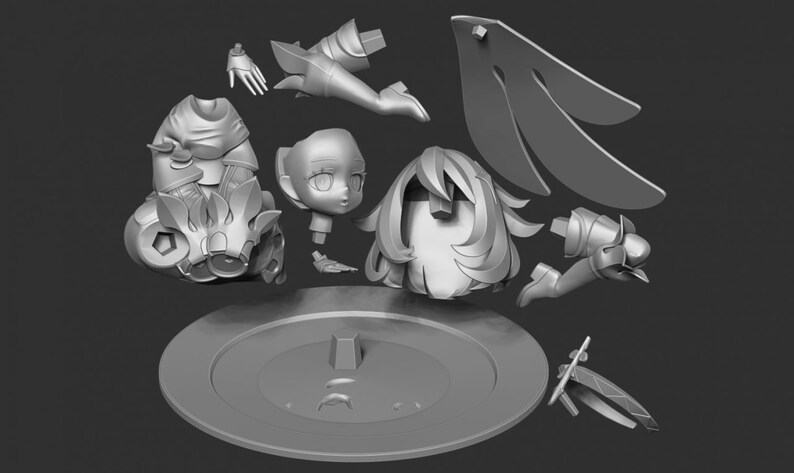 Anime STL File Paimon 3D Model 3D Stl File 3D Stl Model 3D Printer ...