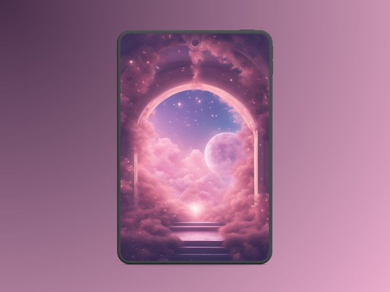 Set of 5 Enchanting Pink and Purple Fantasy Tablet Wallpaper Set ...