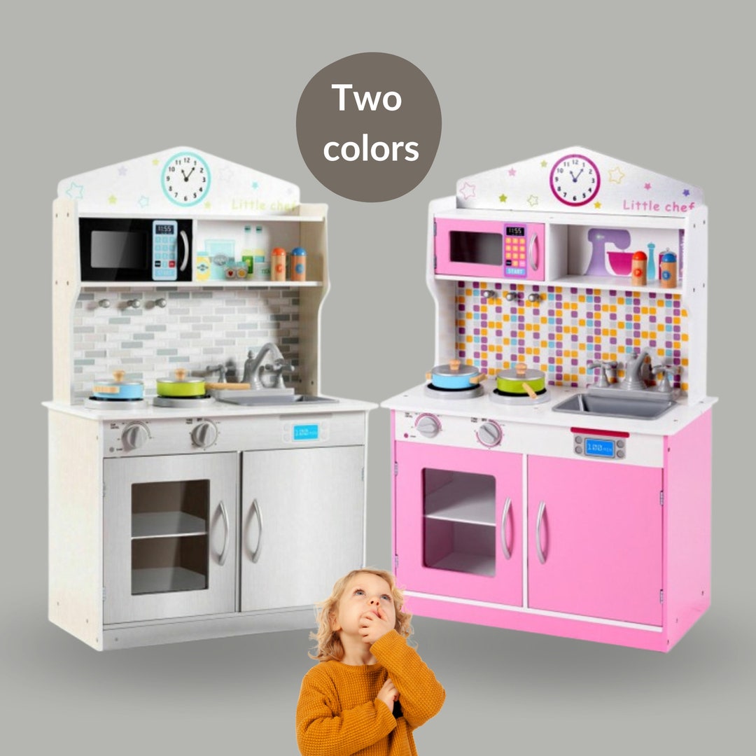 Kids Kitchen Playset, Pretend Play Kitchen Toys, Kitchen Playstand ...
