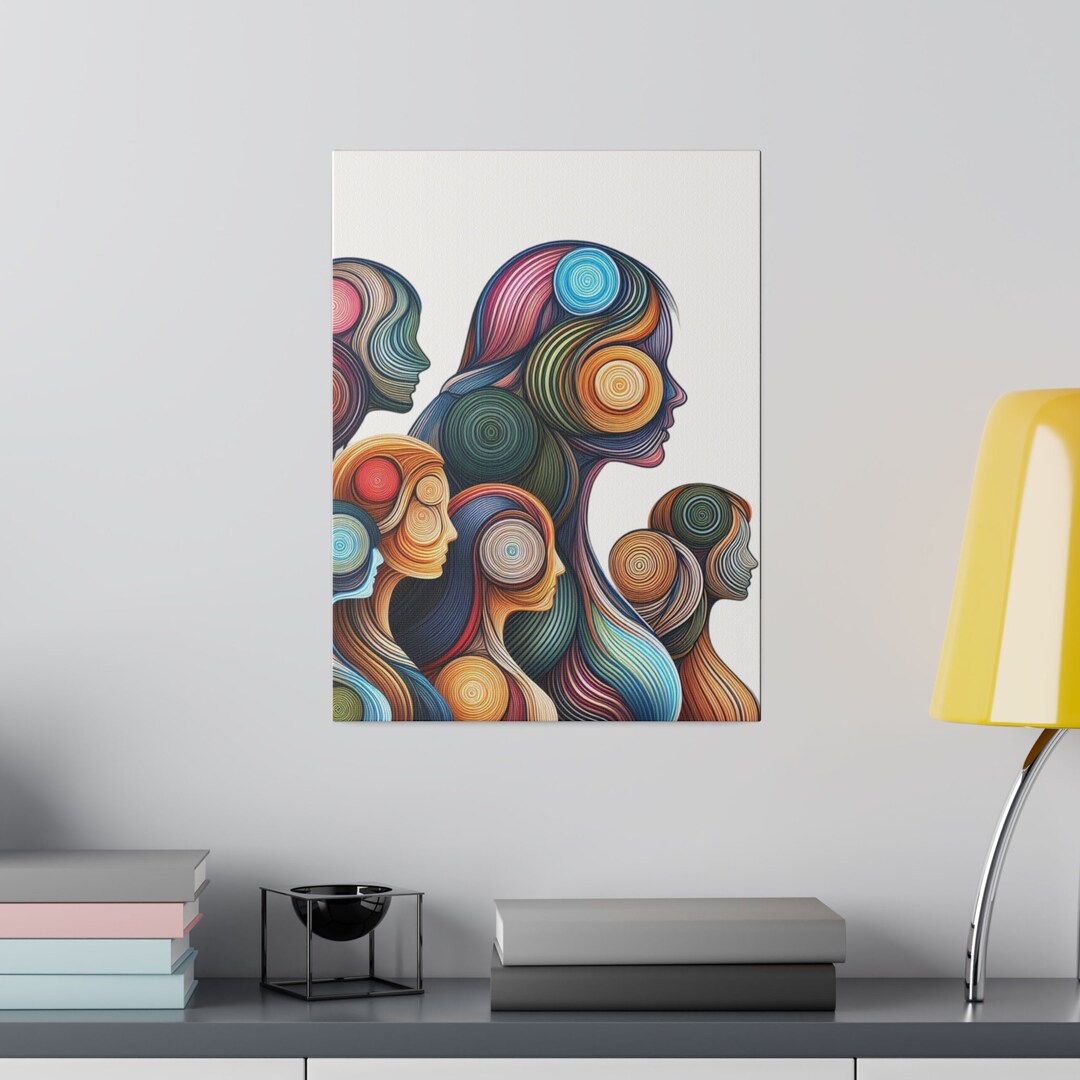 Abstract Wall Art Woman of Many Forms Minimalist Matte Canvas ...