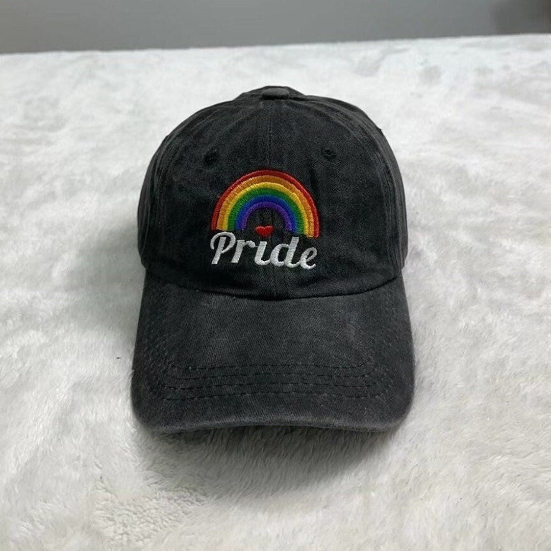 LGBTQ Pride Embroidered Hat, Pride Month, Hat for Women, Gay Hat, LGBTQ ...