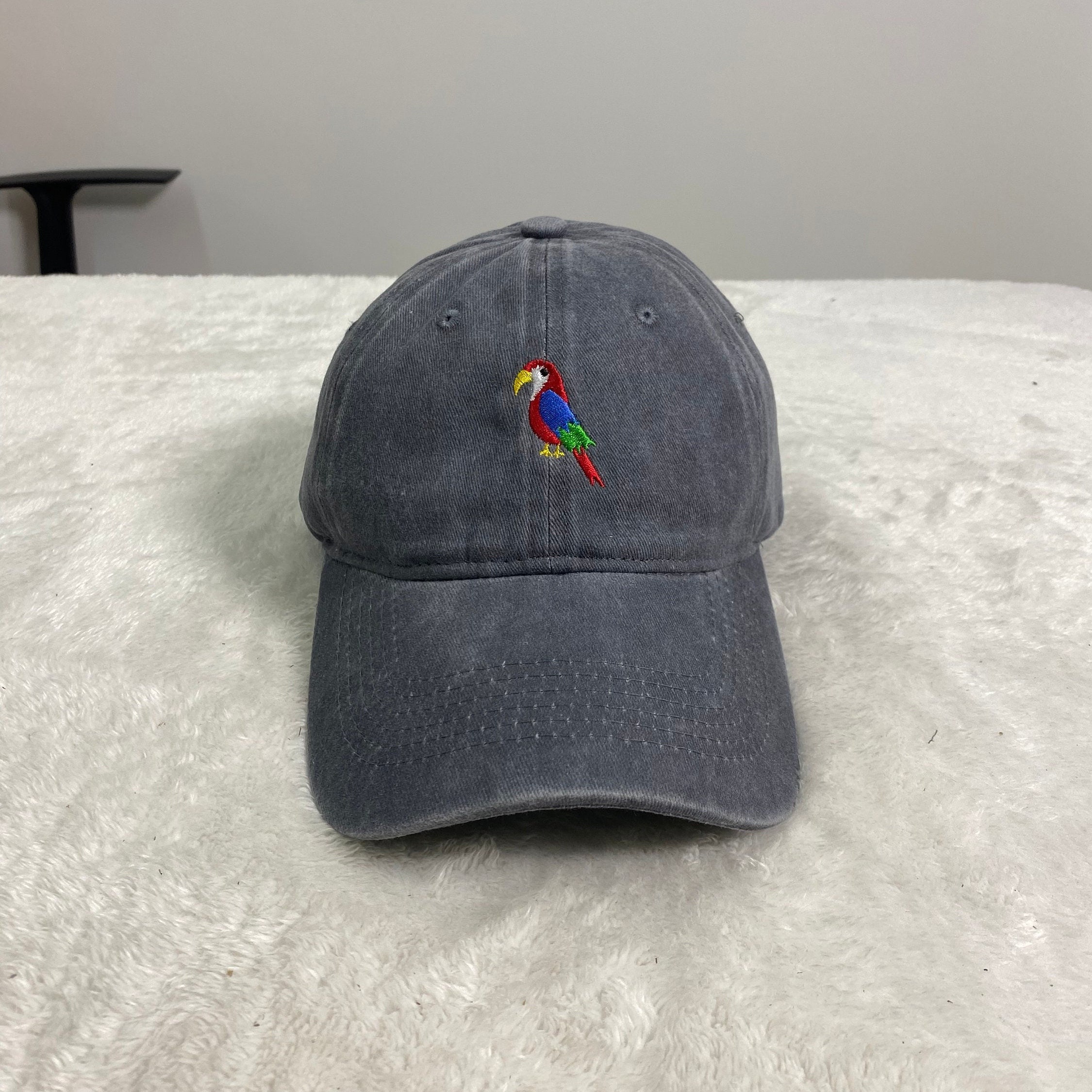 Parrot Embroidered Hat, Parrot, Fishing, Fisherman Hat, Baseball Cap ...