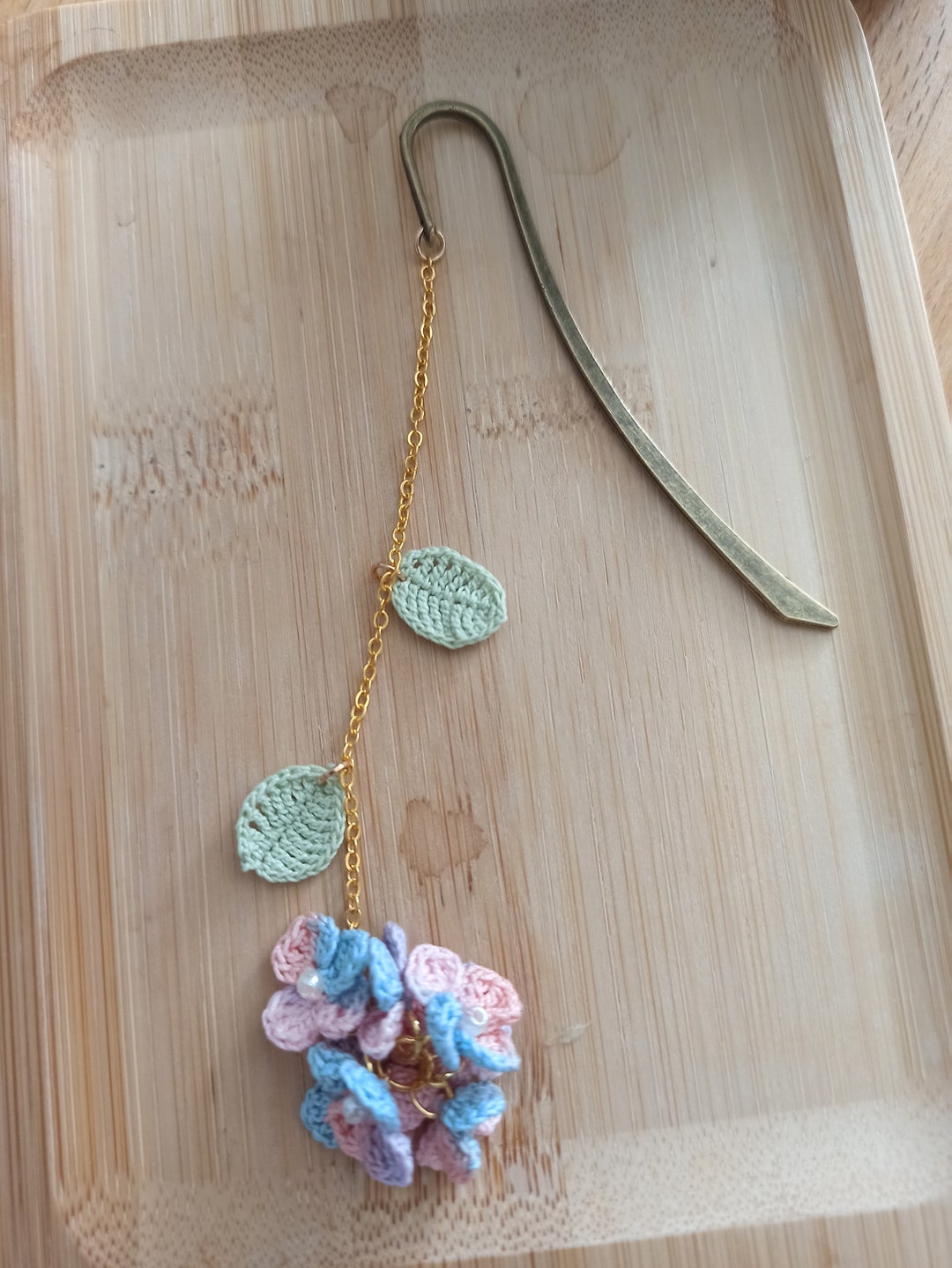 Handmade Crochet Hydrangea Flower Bookmark - Etsy
