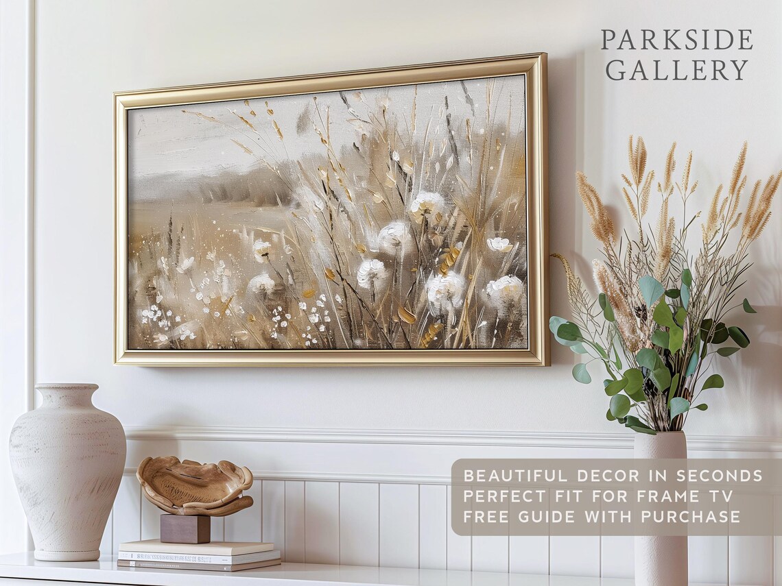 Wildflower Field Samsung Frame TV Art, Spring Summer Wild Meadow ...
