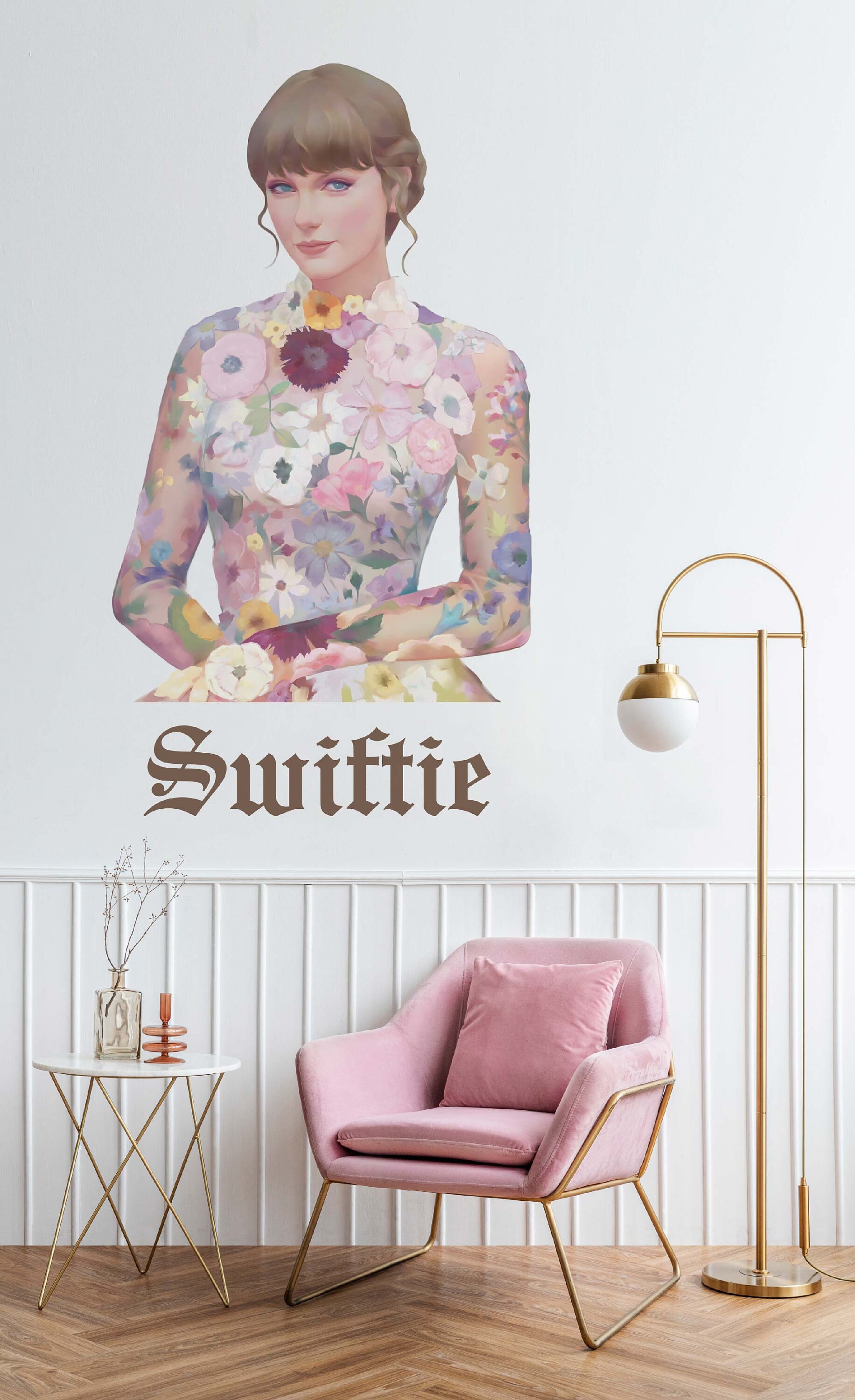 Taylor Wall Decal Taylor Wallpaper American Female Singer Wall Sticker ...