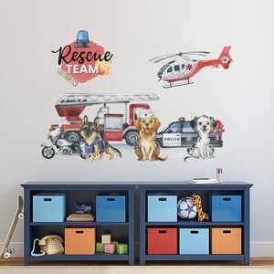 Rescue Team Rescue Dog Wall Decal Rescue Transport Wall Decal Ambulance ...