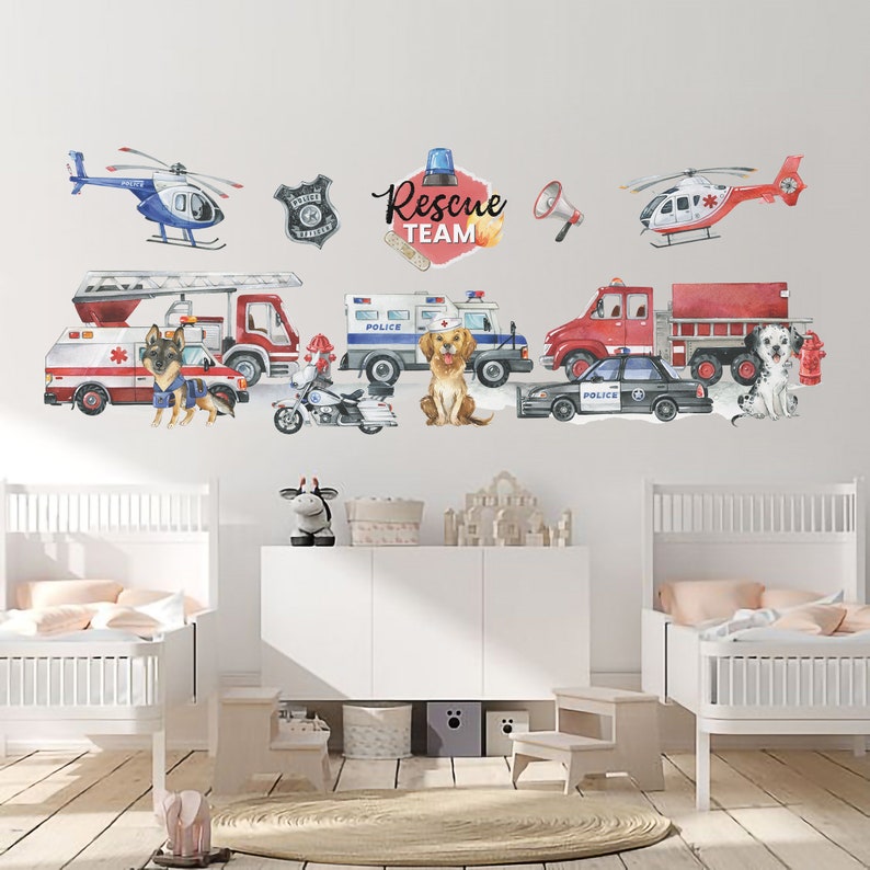 Rescue Team Rescue Dog Wall Decal Rescue Transport Wall Decal Ambulance ...