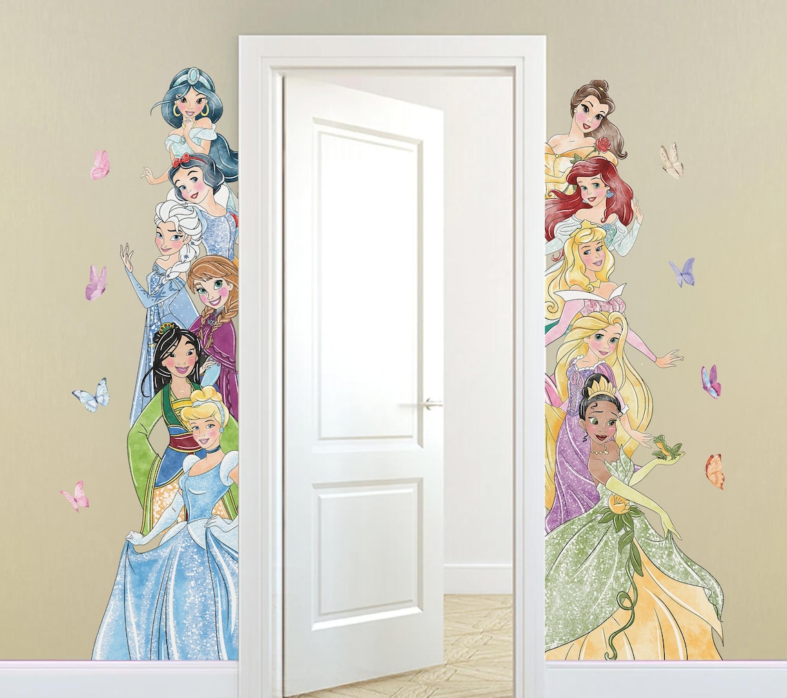 Door Frame Decal Princess Wall Decal Cartoon Wall Sticker Snow White ...