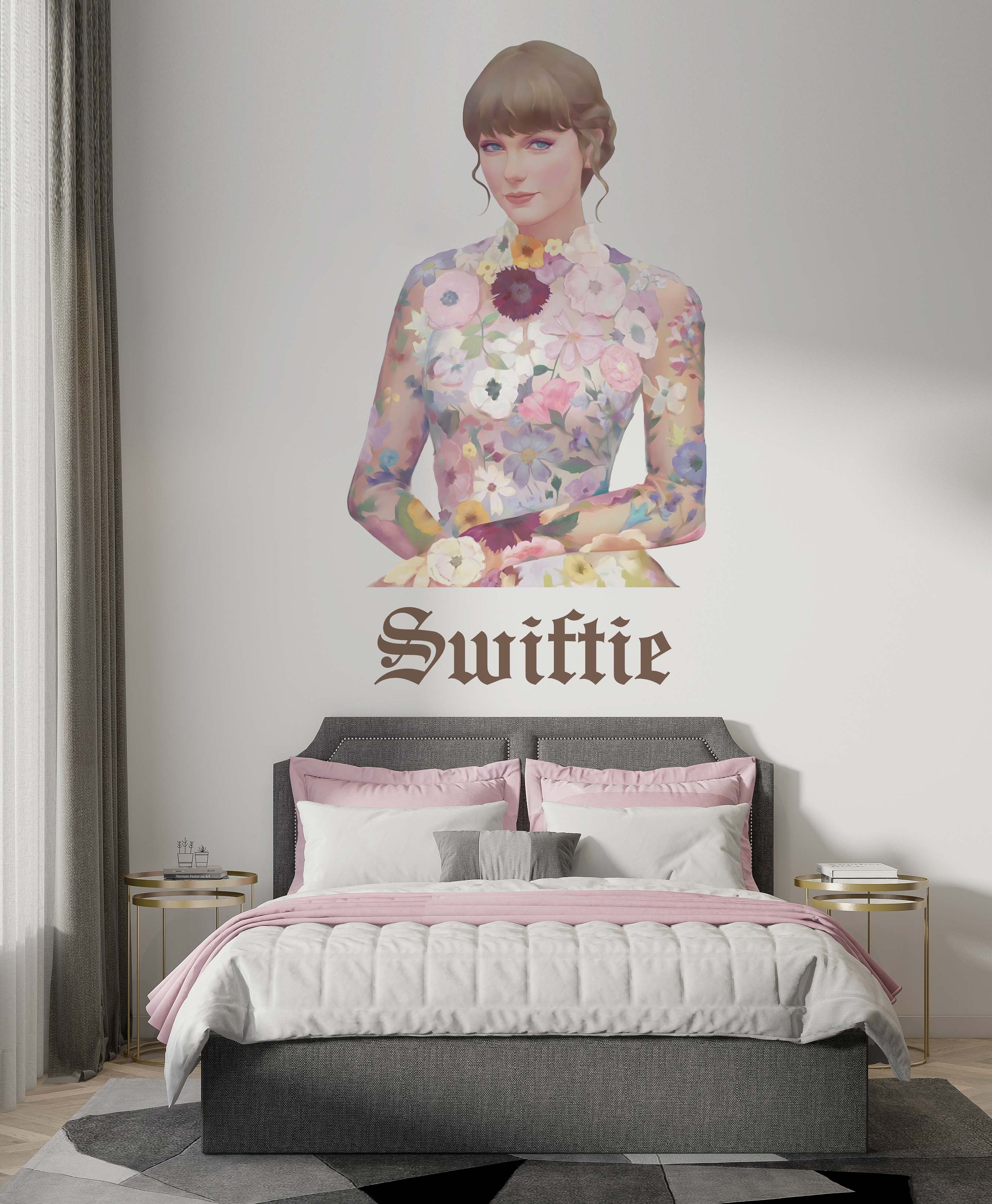 Taylor Wall Decal Taylor Wallpaper American Female Singer Wall Sticker ...