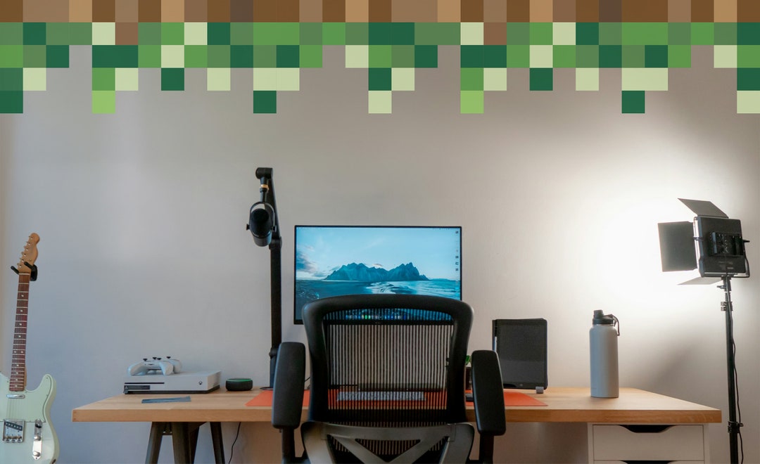 Minecraft Wall Decal Pixel Wall Art Block Wall Decal Gamer Wall Sticker ...