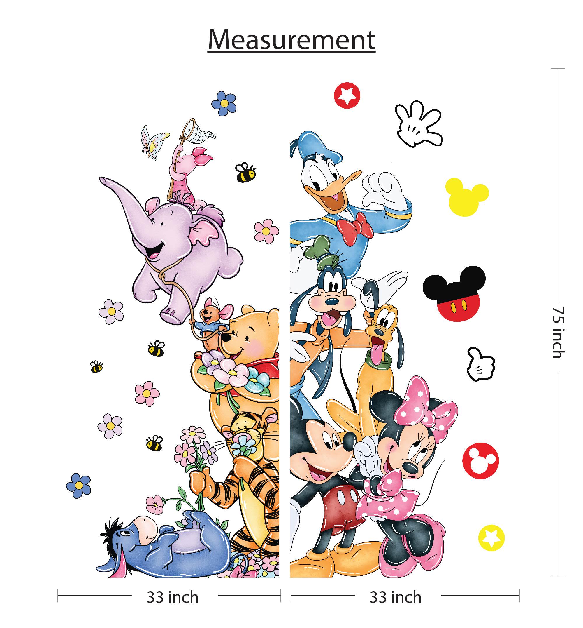 Winnie the Pooh Wall Decal Mickey Mouse Wall Sticker Minnie Mouse Wall ...