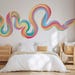 Colourful Flow Line Wall Decal Candy Color Line Wall Decal Curly Shape ...