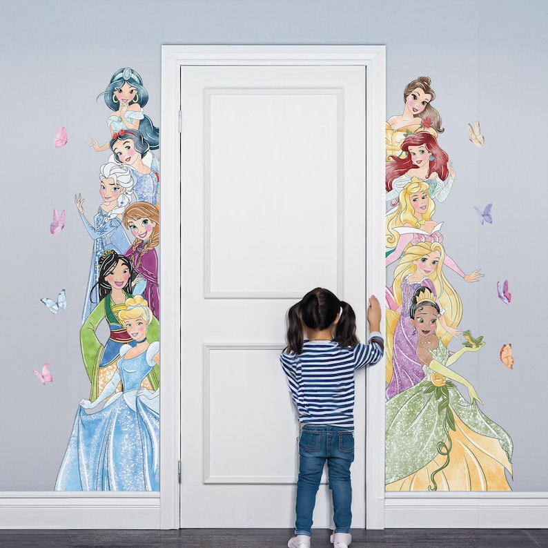 Door Frame Decal Princess Wall Decal Famous Cartoon Wall Sticker Alice ...
