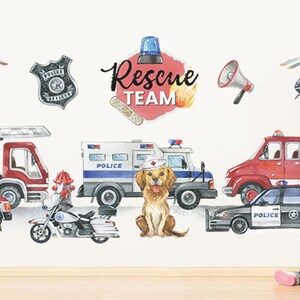 Rescue Team Rescue Dog Wall Decal Rescue Transport Wall Decal Ambulance ...