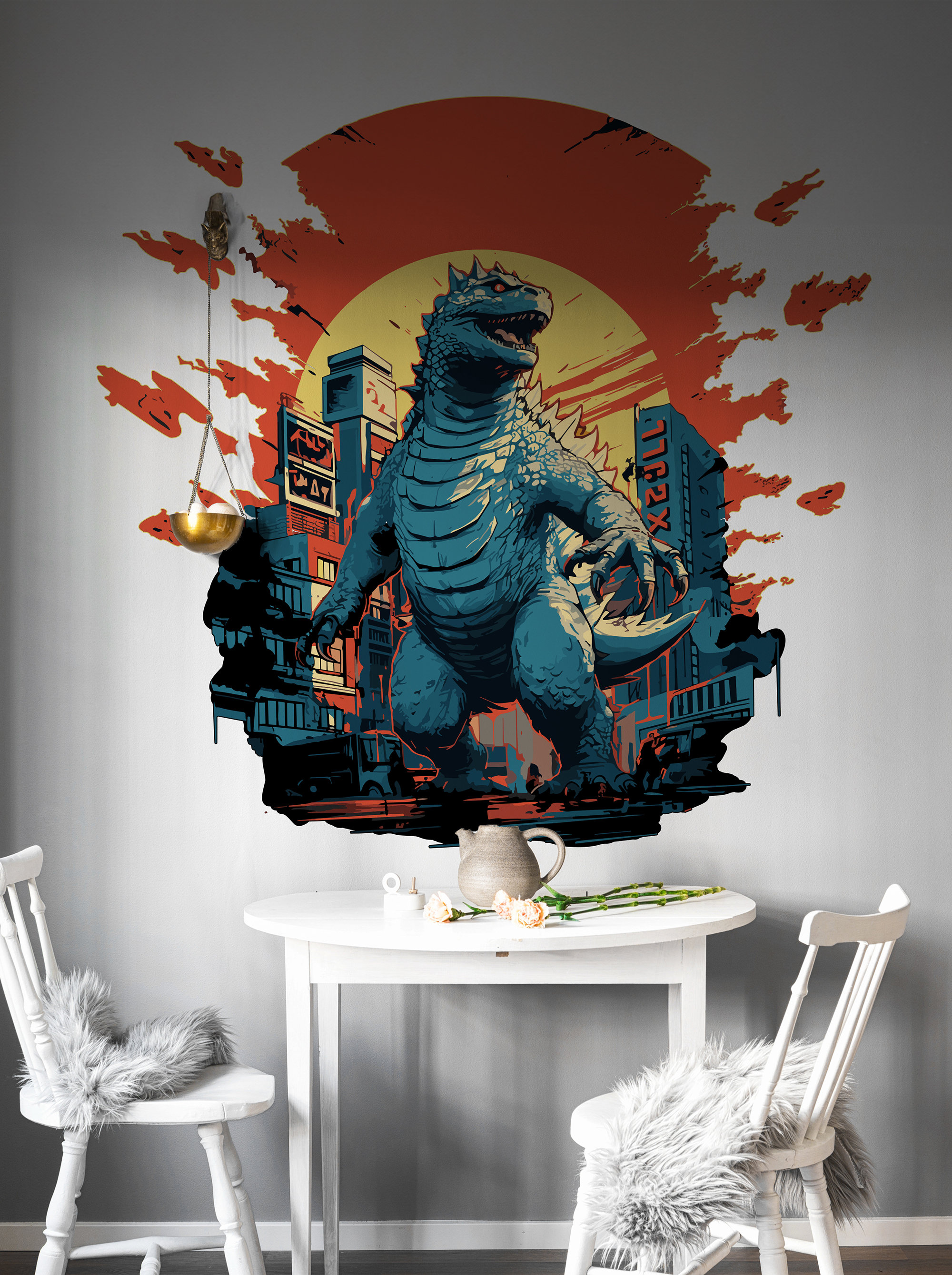 Tokyo City Wall Decal Godzilla Wall Decal Kaiju Wall Art Godzilla Wall ...