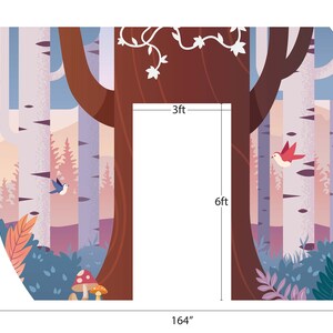 Door Frame Wall Decal Forest Tree Wall Art Door Surround Wall Mural ...