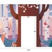 Door Frame Wall Decal Forest Tree Wall Art Door Surround Wall Mural ...