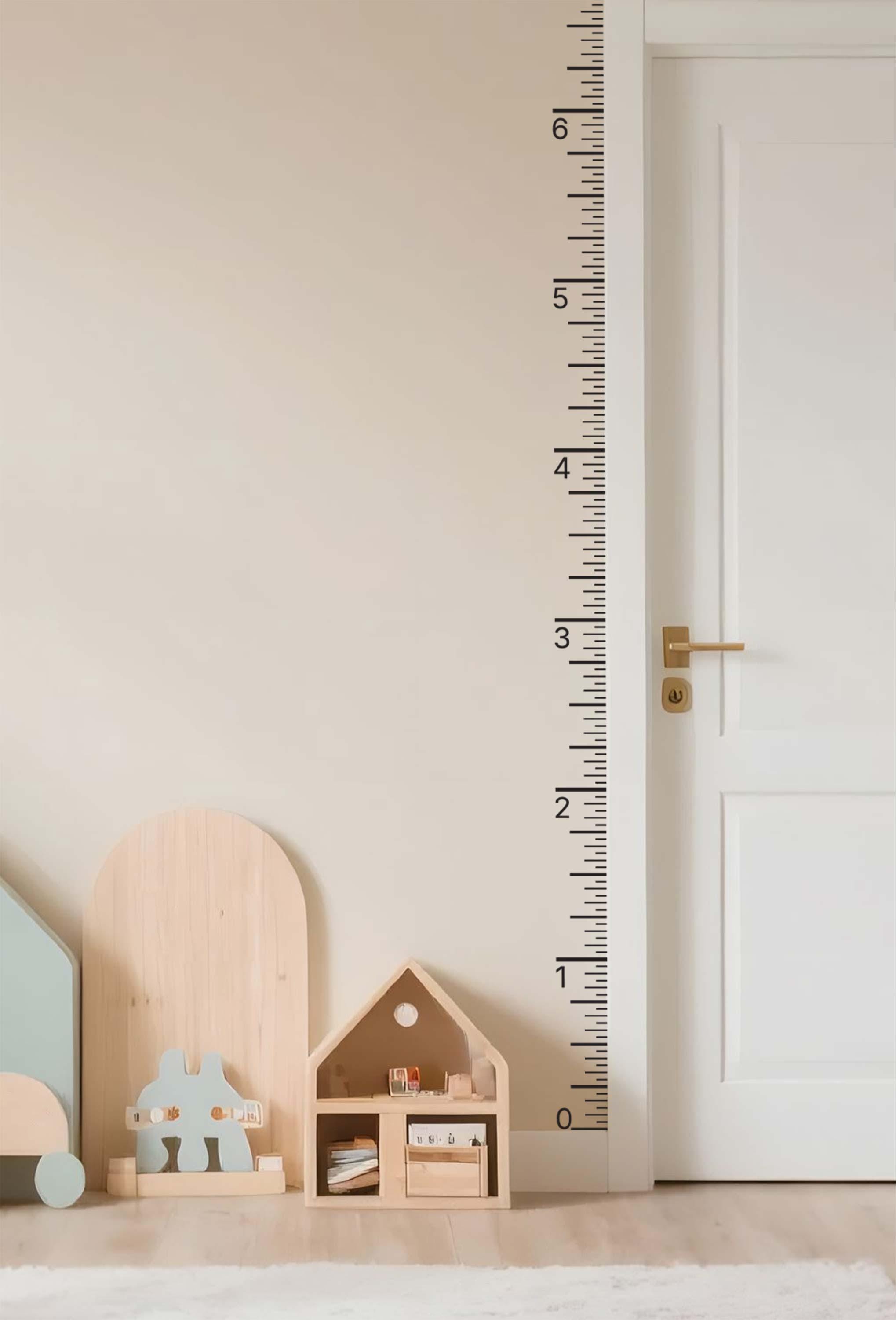 Removable Growth Chart Ruler Decal - Children's Vinyl Wall Decal Height ...