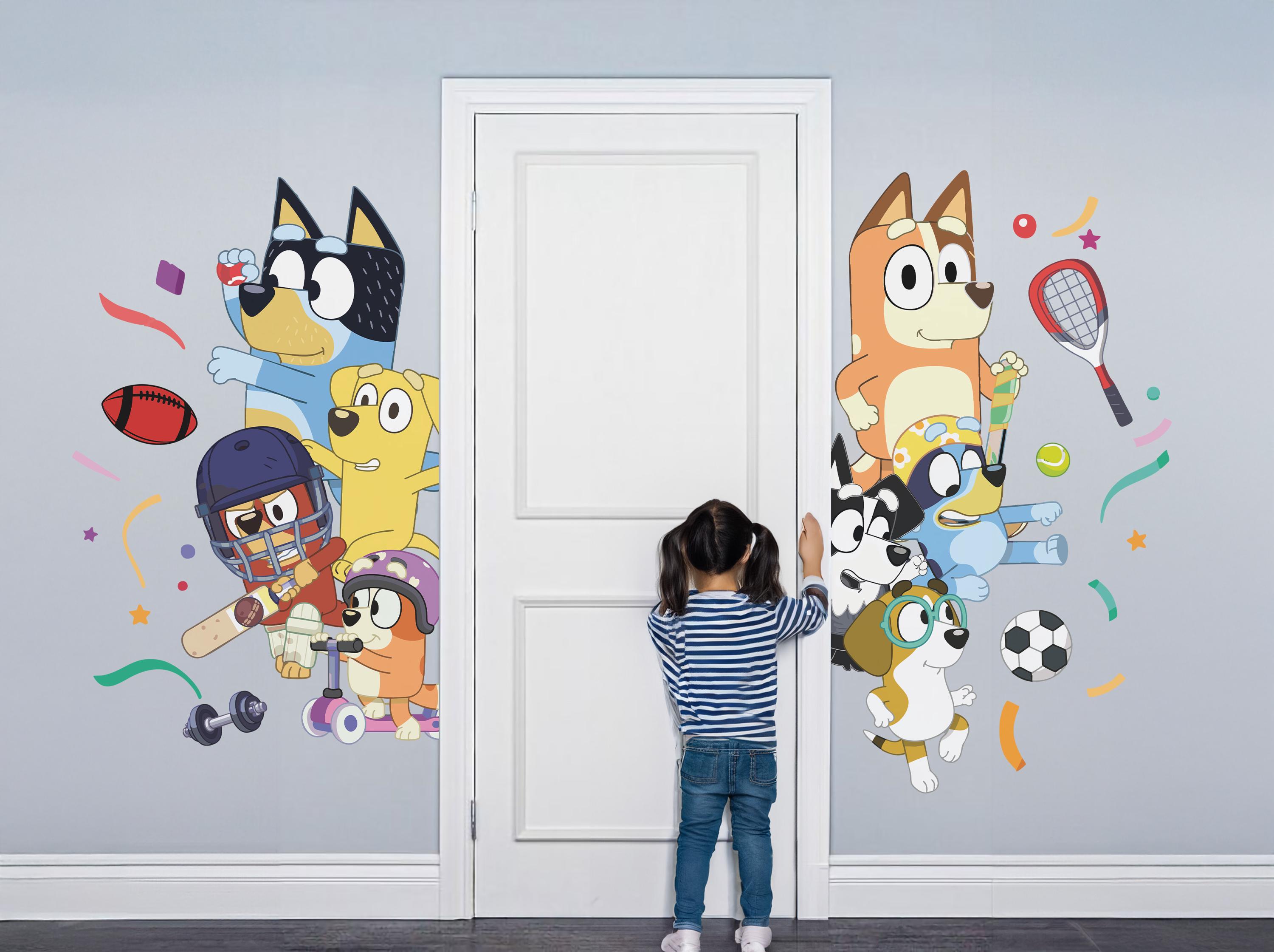 Bluey Wall Decal Door Frame Wall Sticker Bandit Heeler Decal Chilli ...