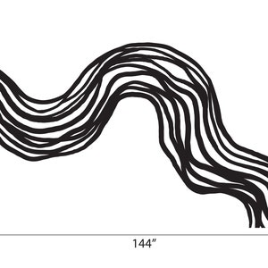 Abstract Line Wall Decal, Brushstroke Organic Shape Wall Art Sticker - Etsy