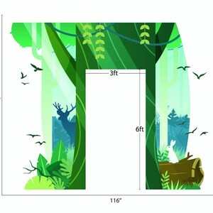 Door Frame Wall Decal Forest Tree Wall Art Deer Wall Mural Door ...