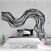 Abstract Line Wall Decal Brushstrokes Line Wall Art Organic Shape ...