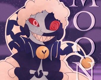 FNAF Security Breach: Killcode Moon and Lunar Sun and Moon Show Prints ...