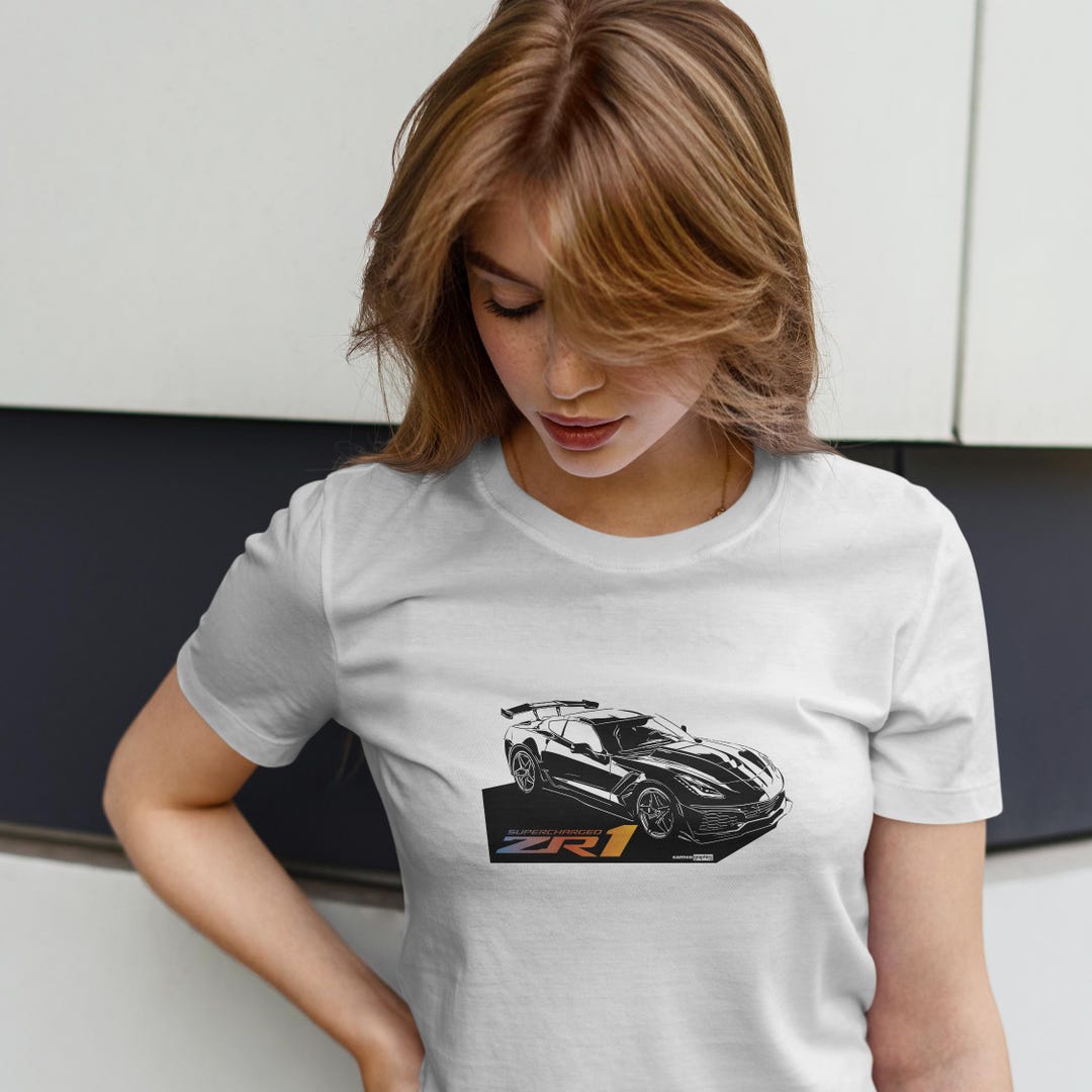 Illustration of a Chevrolet Corvette ZR1, DTF on Heavy Cotton Shirt - Etsy