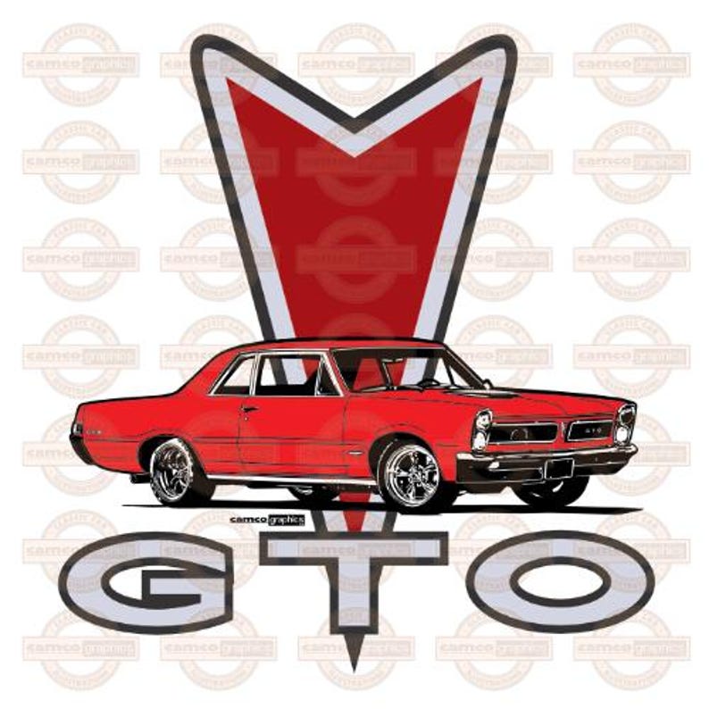 Illustration of a Pontiac GTO - Etsy
