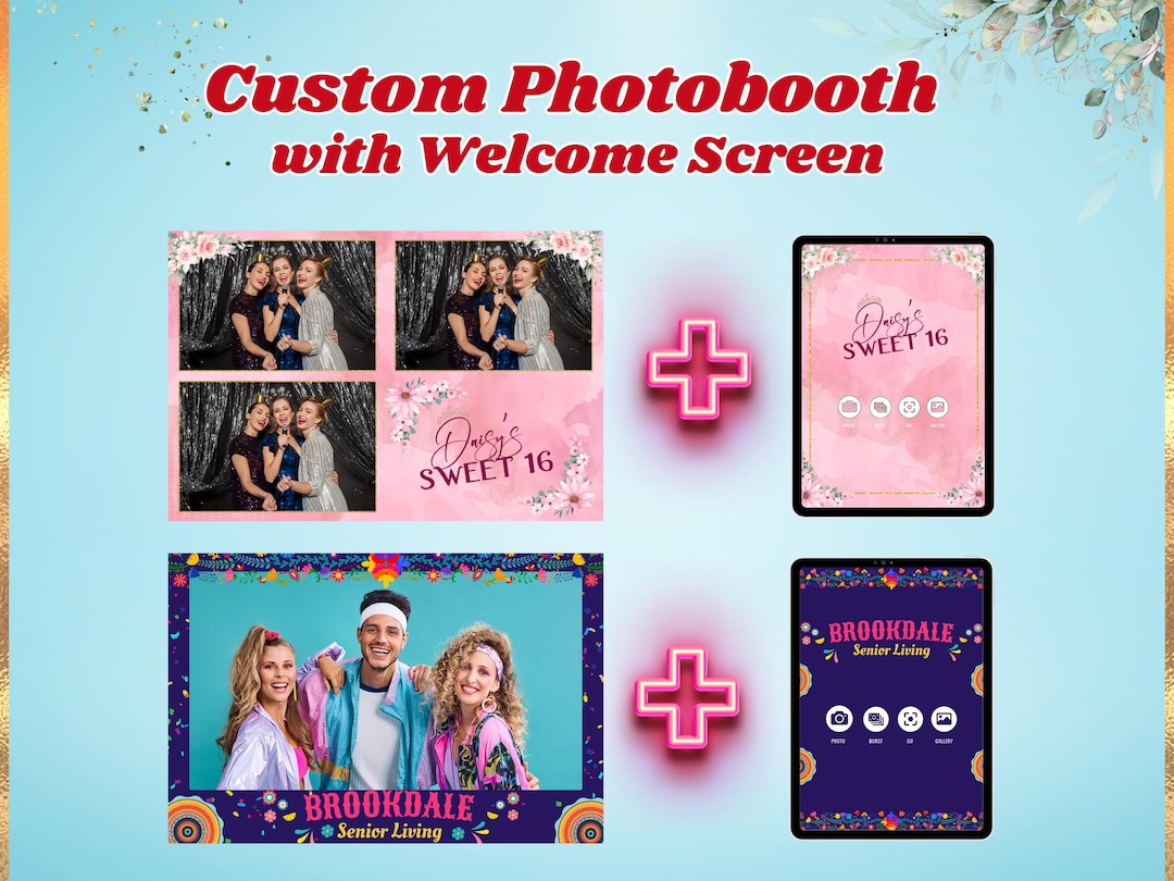 Custom Photobooth Template or 360 Overlay With Welcome Page ...