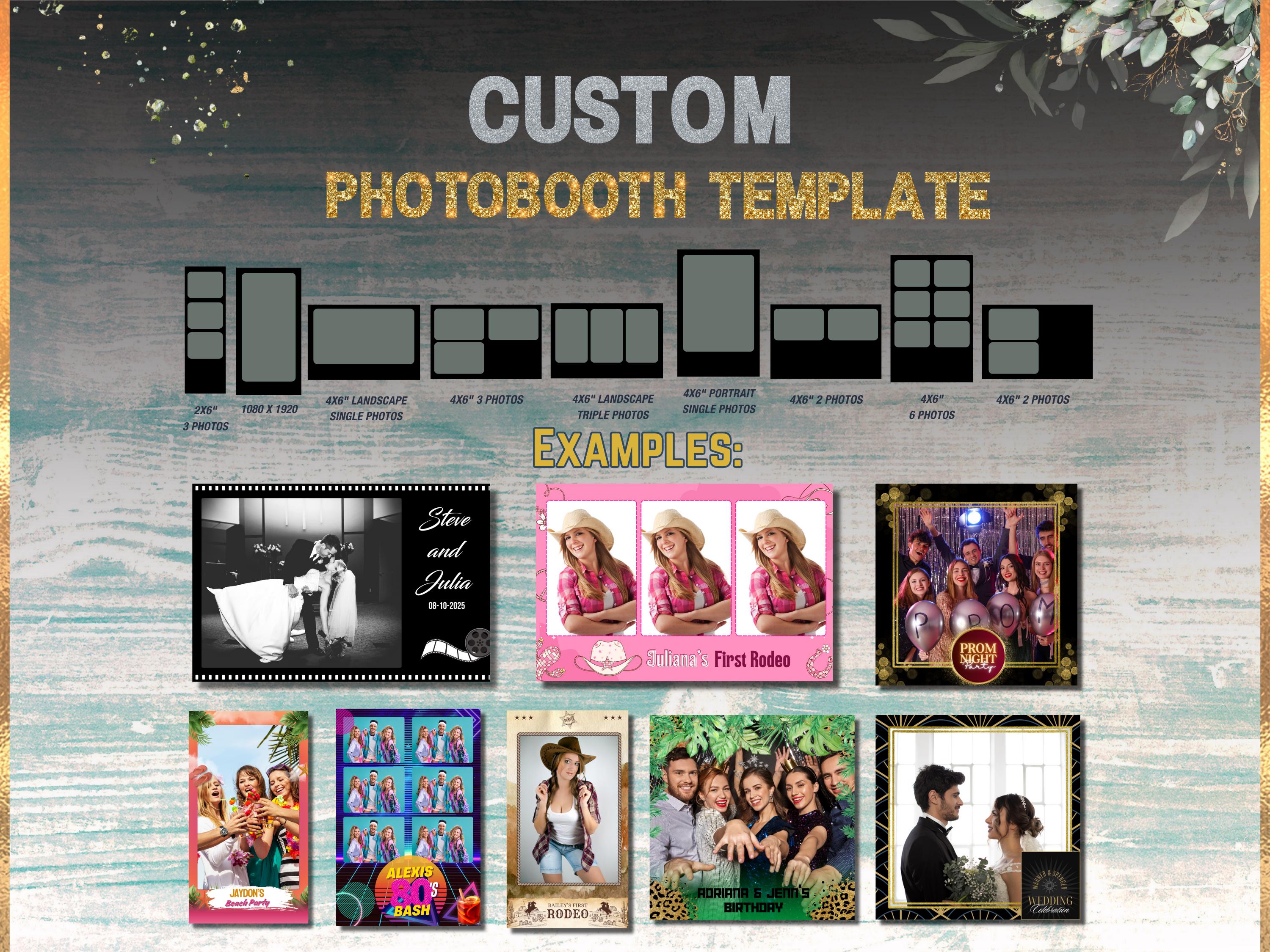 Custom Photobooth Template: Party Theme Overlay (PNG, PSD) - Etsy