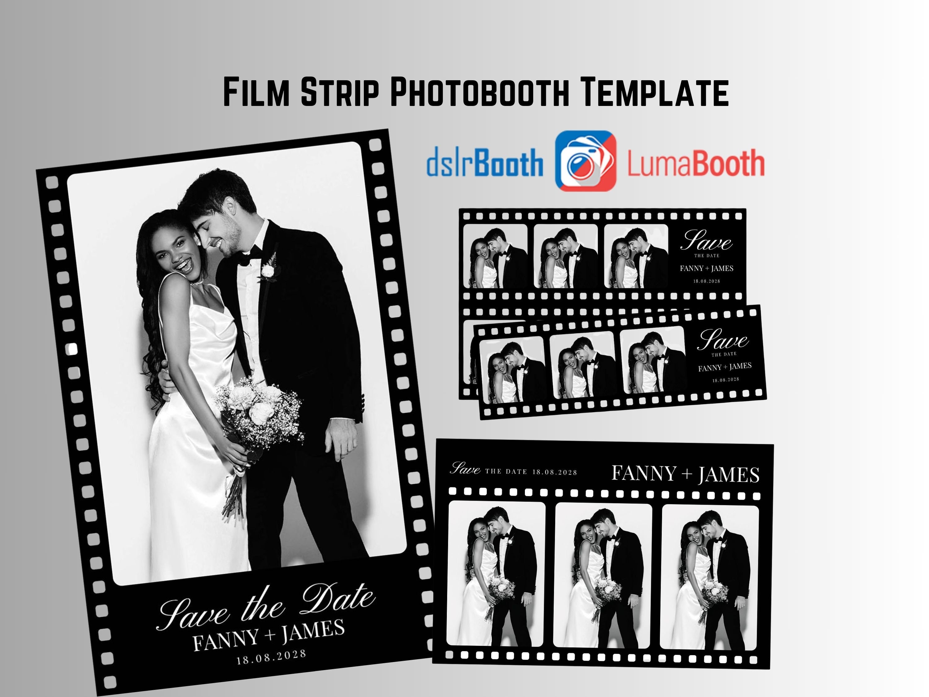 Film Strip Photobooth Template, 360 Photobooth Template, Photobooth ...