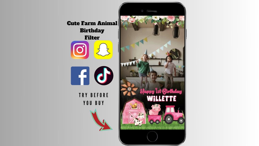 Farm Animal Snapchat Filter, Snapchat Lens, Geofilter Tiktok Filter ...