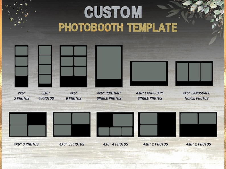 Custom Photobooth Template: Party Theme Overlay (PNG, PSD), DSLR Booth ...