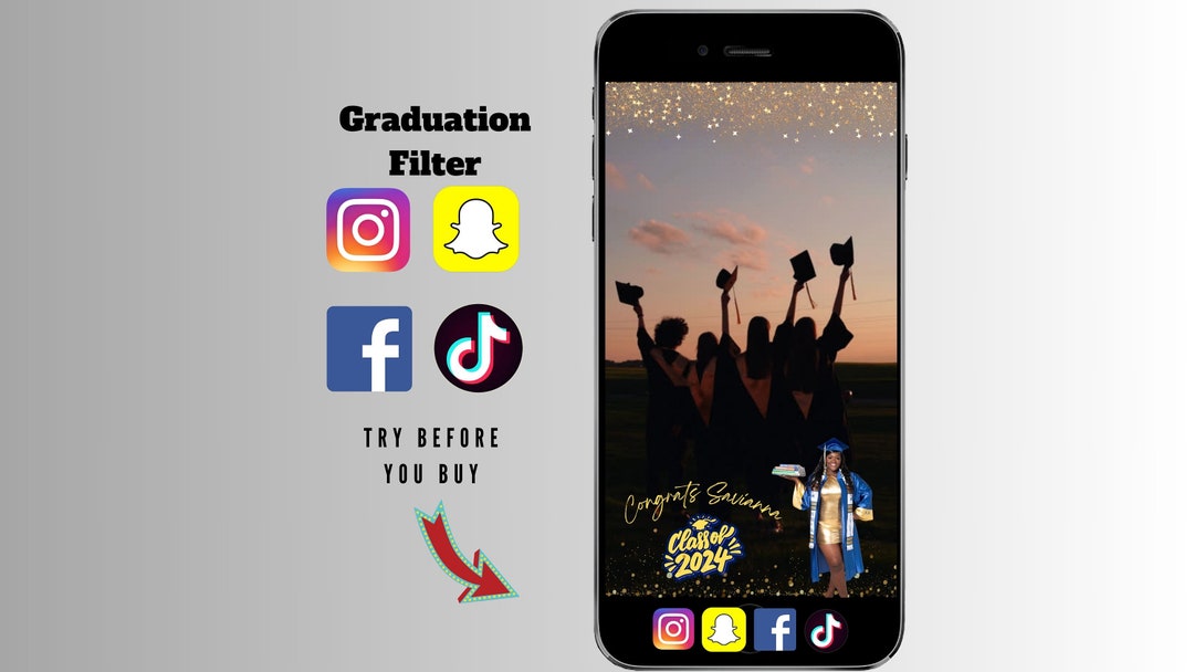 Graduation Snapchat Filter, Instagram Filter, Geofilter, Personalized ...