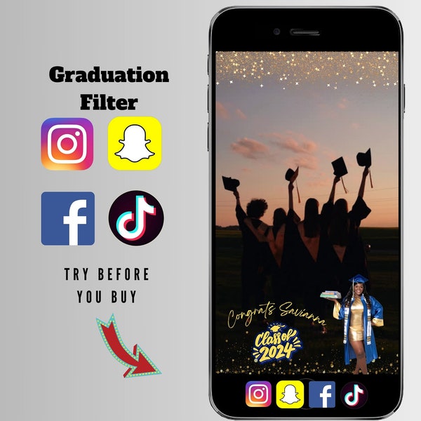 Graduation Geofilter - Etsy
