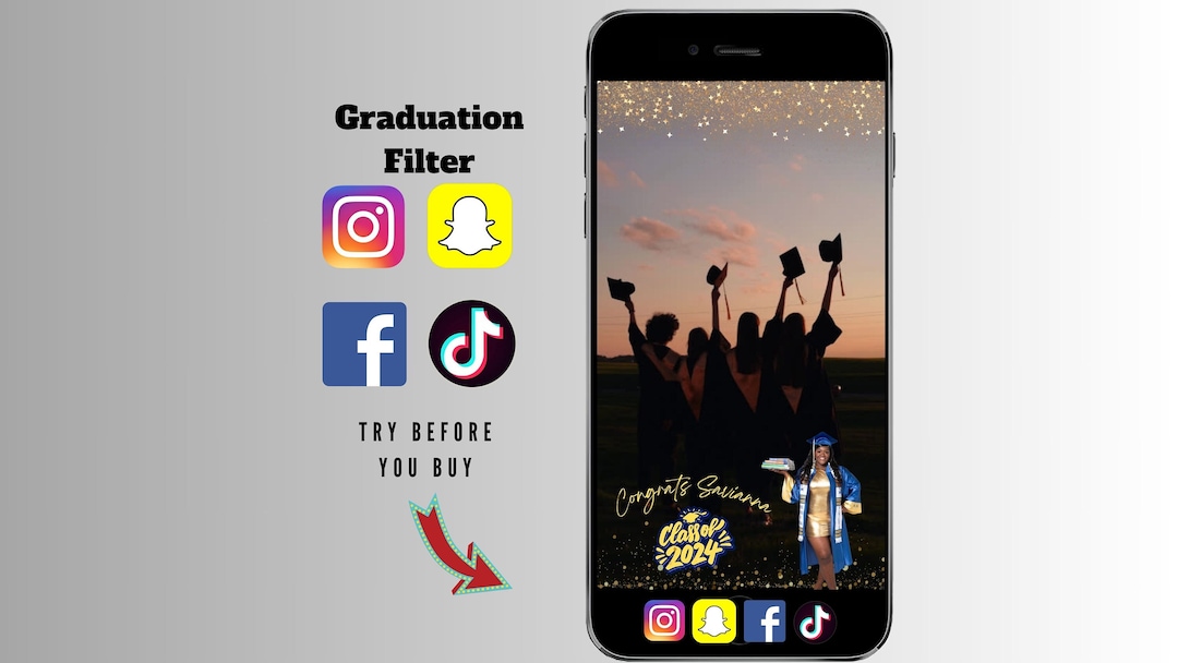 Graduation Snapchat Filter, Tiktok Filter, Geofilter, Snapchat Lens ...
