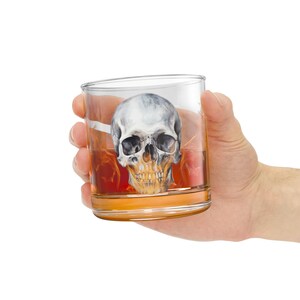 Flame Skull Rocks Glass 10oz Halloween Whiskey Glass, Perfect for ...