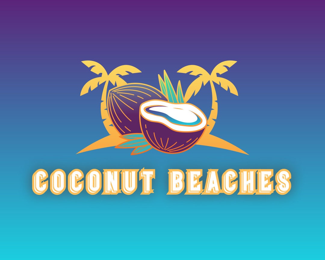 Coconut Beaches Printable Artwork, Relaxing Seaside Digital Wall Art ...