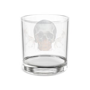 Flame Skull Rocks Glass 10oz Halloween Whiskey Glass, Perfect for ...